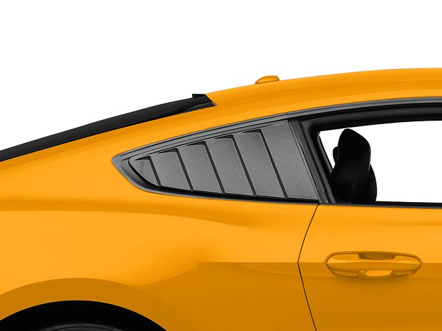2015-2023 Mustang Quarter Window Louvers; Gloss Black – Modify My Stang