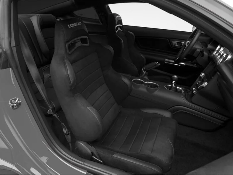 Corbeau LG1 Wide Racing Seats Black Suede Pair – Modify My Stang
