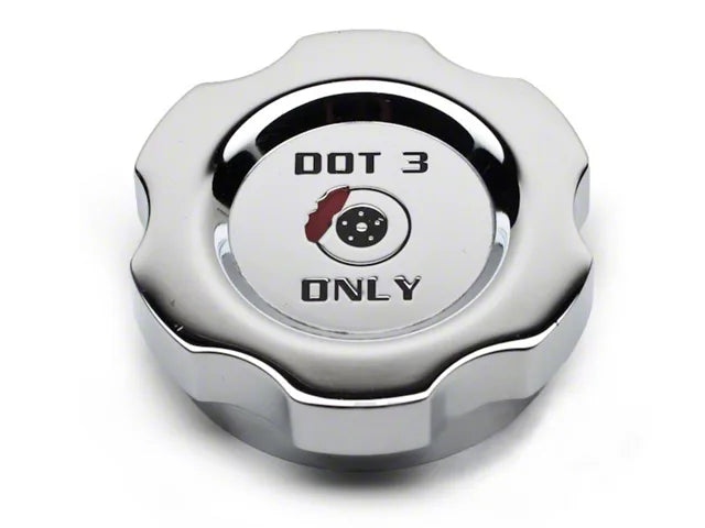 1987-2004 Modern Billet Brake Fluid Cap Cover; Chrome – Modify My Stang