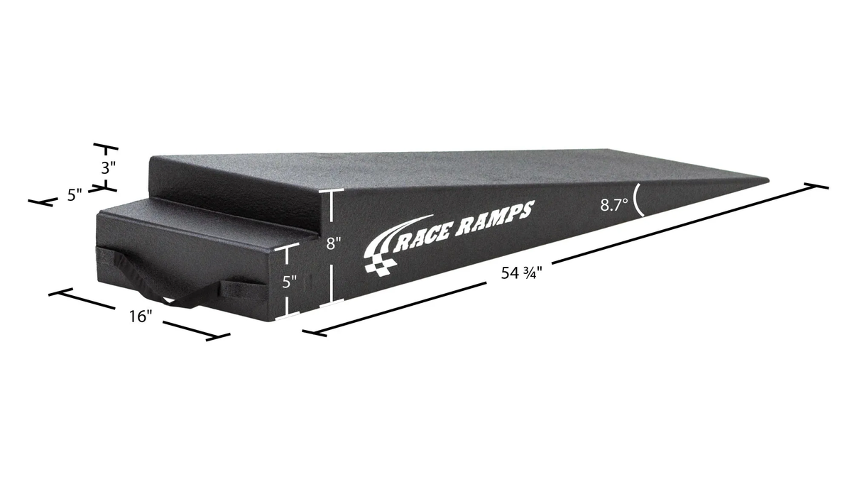 Race Ramps 8" H Extra Wide Trailer Ramp - 8.7 Degree Approach Angle ...